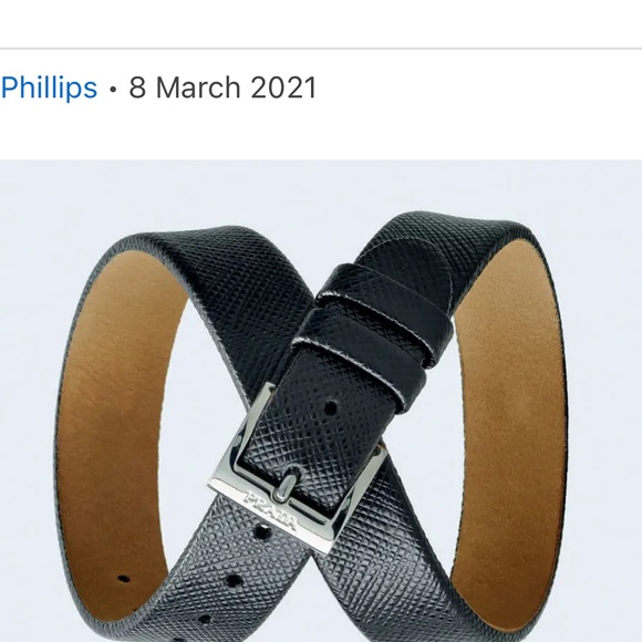 Prada | Jewelry | Nib Prada Centurion Amex Black Leather Bracelet ...